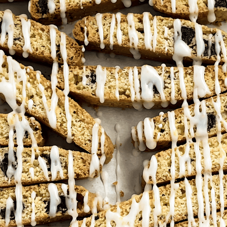 Lemon Blueberry Biscotti with Glaze — Sicilian Lemon Juice | True Delicious